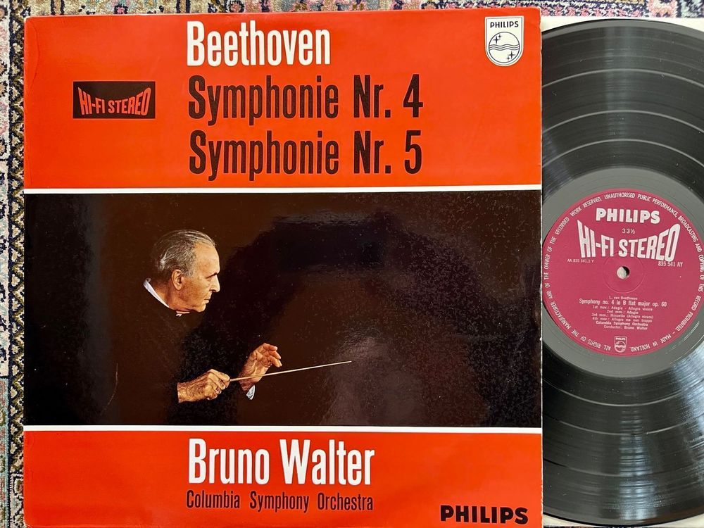 Beethoven Symphonies N° 4 / N° 5 Walter Hi-Fi Stereo RARE LP | Kaufen auf Ricardo