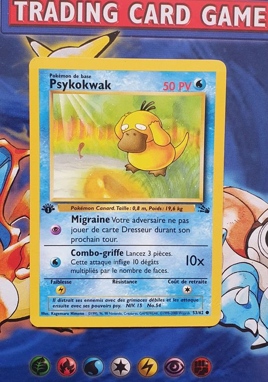 Carte Pokémon Psykokwak (Fossile) 53/62 1ère édition (fr) (Neu (gemäss ...