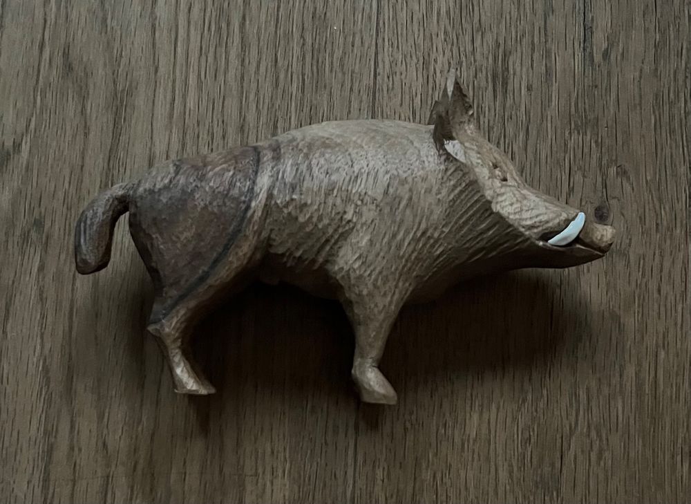 Wildschwein aus Holz von Hand gemacht (D'occasion) à Tavannes pour CHF ...