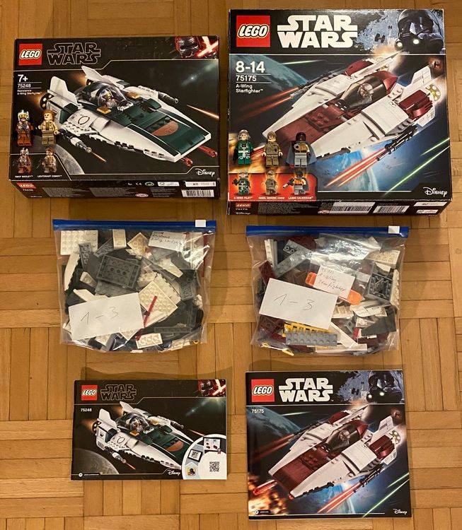 Lego StarWars Sets 75175 + 75248 (2 x A-Wing Starfighter) (Gebraucht ...