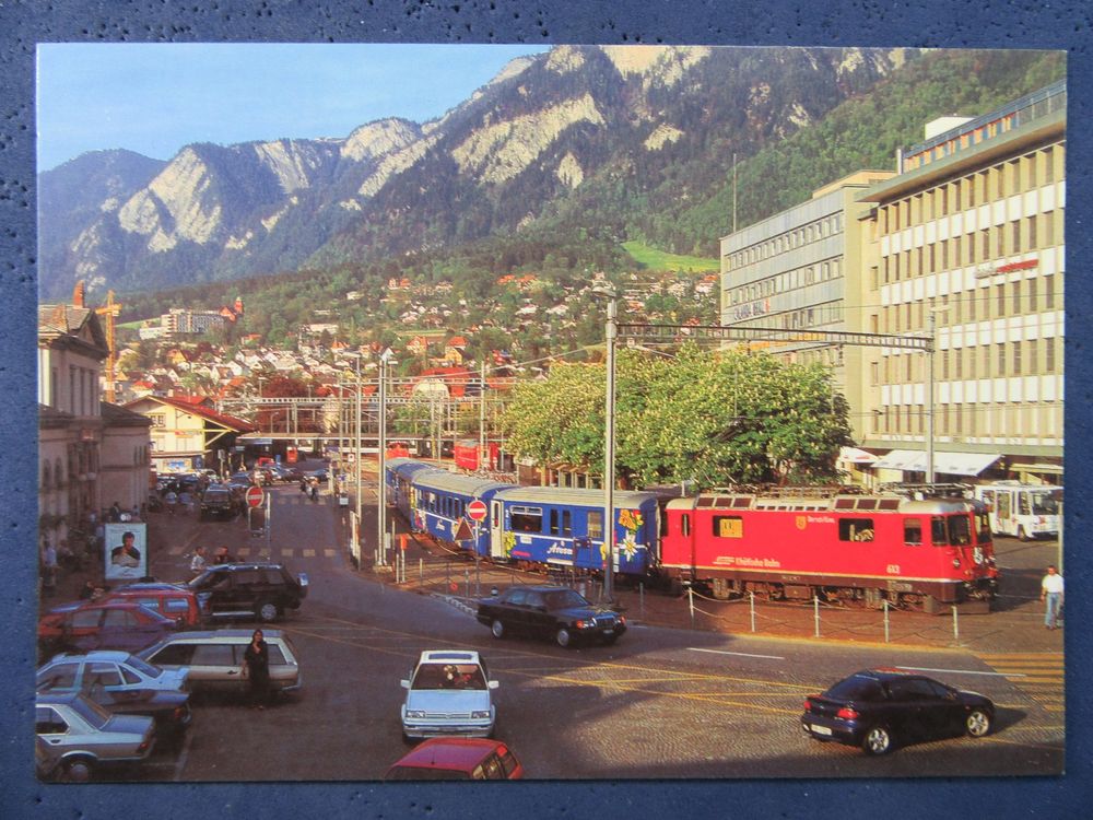 AK RHÄTISCHE BAHN RhB CHUR BAHNHOFPLATZ AROSA-EXPRESS | Kaufen auf Ricardo