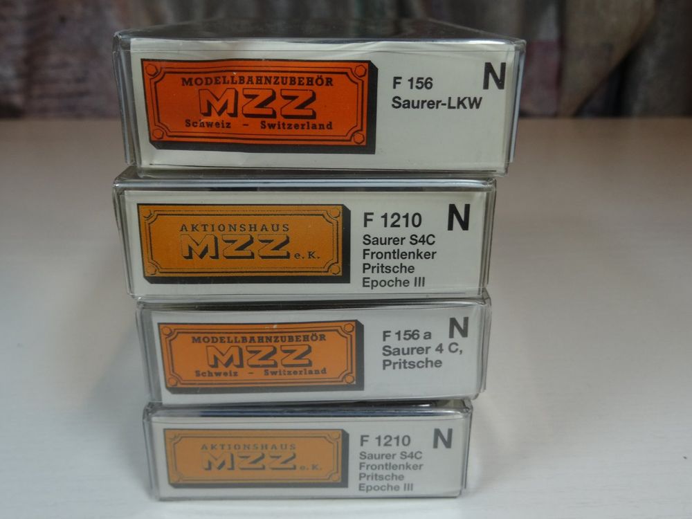 MZZ, F 1210, F 156, F 156a, Saurer S4C, Metall, Vitrine (Neu (gemäss ...