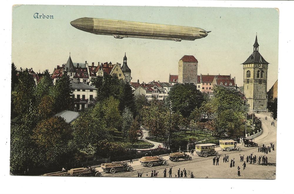 Arbon (TG) Zeppelin - Saurer Lastwagen - Postauto - 1911 rar | Kaufen ...