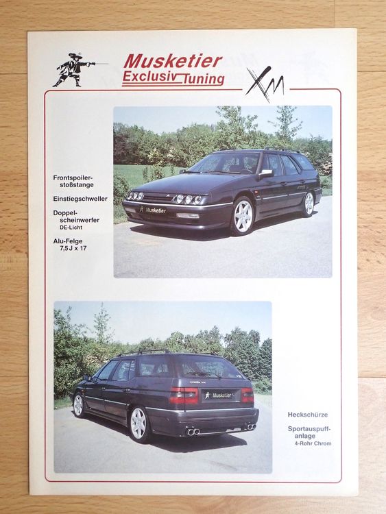 Citroen XM Musketier Tuning - Seltener Prospekt - L018 (Gebraucht) in ...