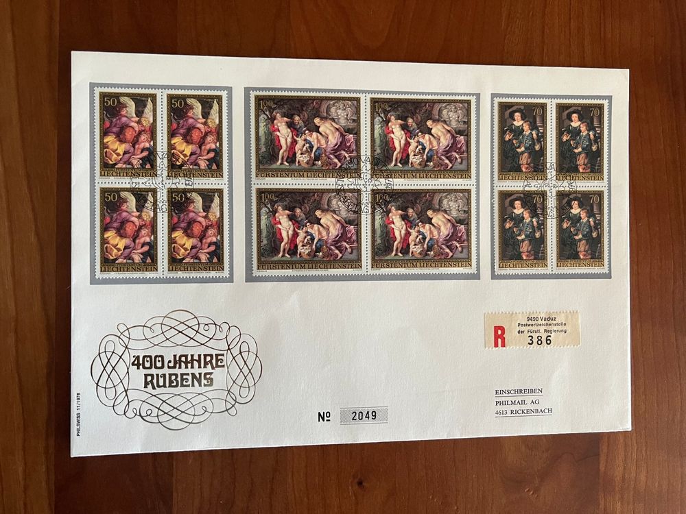 Grossbrief Liechtenstein 400 Jahre RUBENS FDC 1997 (C326) | Kaufen auf Ricardo