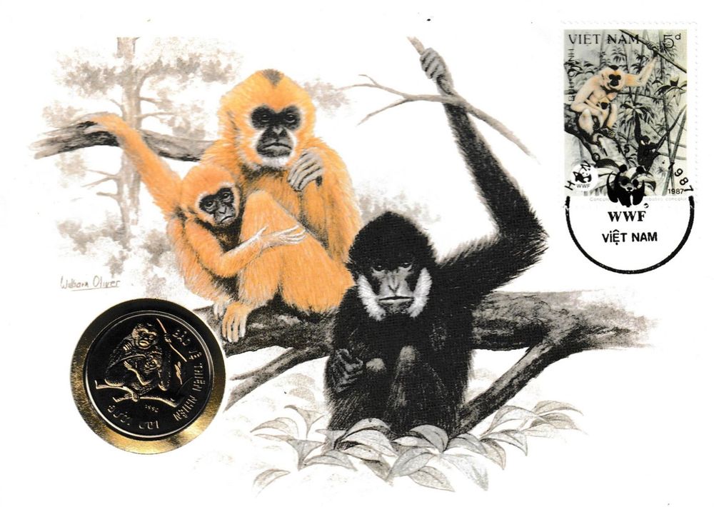 Numisbrief WWF Der Schopfgibbon | Kaufen auf Ricardo
