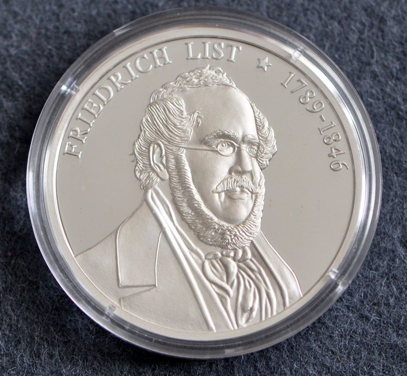 Silbermedaille Friedrich List 150 Jahre 999 Silber (Neu und ...