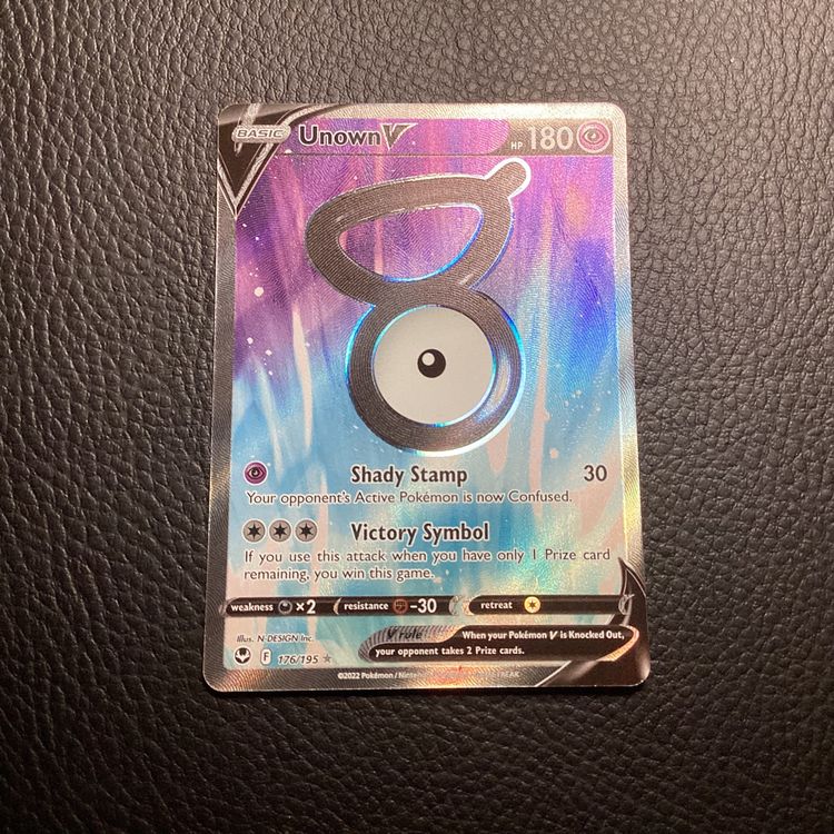 Silver Tempest 176/195 Unown V Full Art Eng NM - MT | Kaufen auf Ricardo
