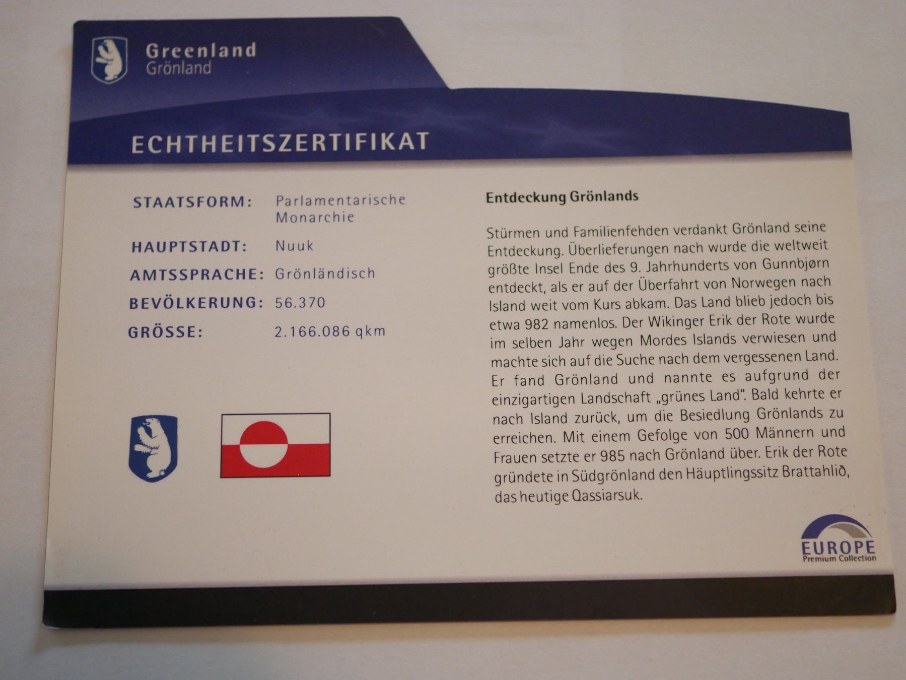 Europrobe Grönland 2014 Premium ***TOP*** (Neu und originalverpackt) in ...
