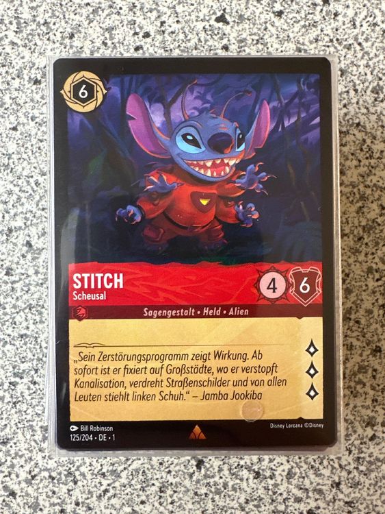 Stitch - Disney Lorcana 125 / 204 Deutsch Serie 1 (Neu (gemäss ...