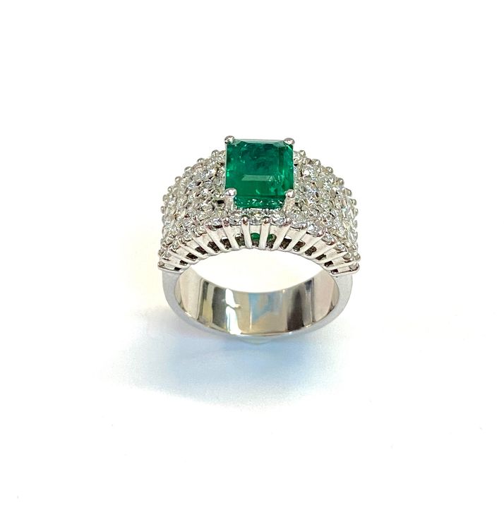 Smaragd - Brillanten Damen Ring | Kaufen auf Ricardo