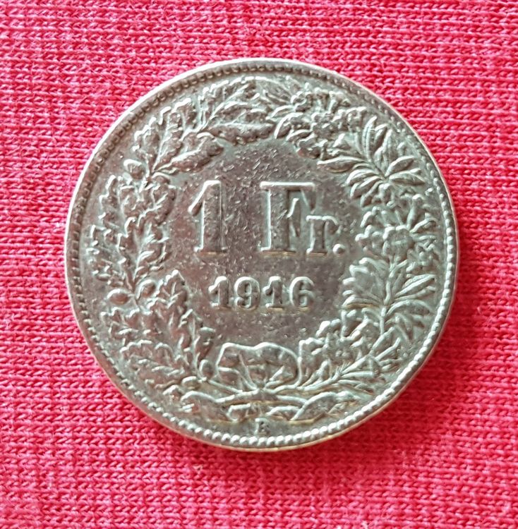 1 Franken 1916 uralte sehr rare Silbermünze ab nur 1 Franken | Kaufen auf Ricardo