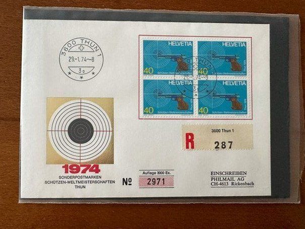 Sonderpostmarken Schützen-Weltmeiterschaften Thun 1974 (1) | Kaufen auf ...