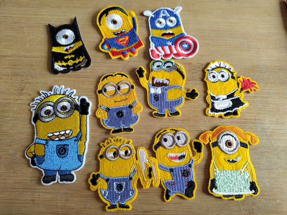 10 Patches Aufnähen Bügeln Minions Batman Superman (Neu und ...