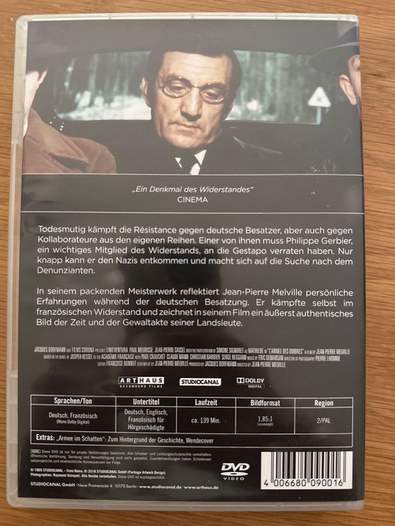 Armee im Schatten – mit Lino Ventura, Simone Signoret u.a. (Neu (gemäss ...