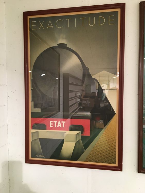 Eisenbahn Plakat "Exactitude" gerahmt ist ein Orginal (Gebraucht) in ...