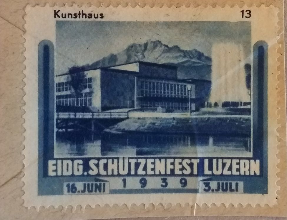 119) Vignette 1939 Schützenfest Luzern (Gebraucht) in Baden für CHF 1 – mit Lieferung auf ...