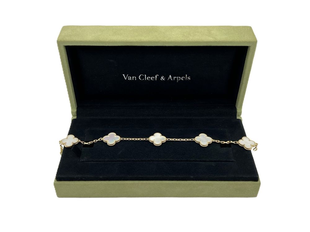 VAN CLEEF & ARPELS Vintage Alhambra 5 Motive Armband *S4458 | Kaufen ...