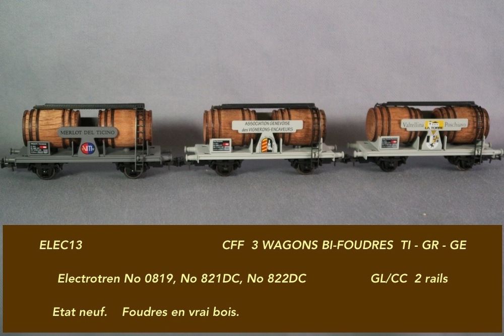 ELEC13 SBB-CFF 3 Wagons bi-foudres TI - GE - GR Electrotren | Kaufen ...