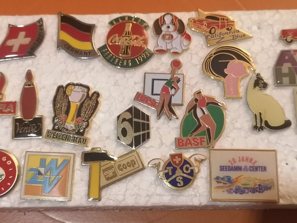 Pin seltene Vintage Pin's Sammlung Abzeichen 39 x (Neu (gemäss ...