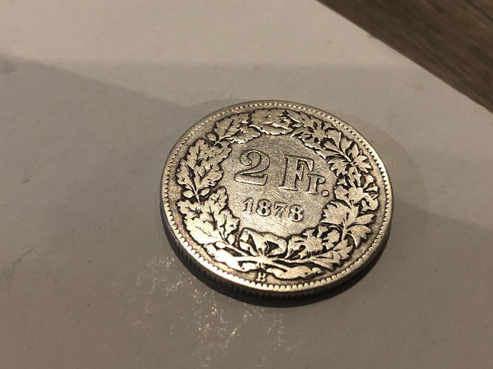 Schweiz 2 Franken 1878 Silber Rar (Gebraucht) in Flumenthal für CHF 11 – mit Lieferung auf ...