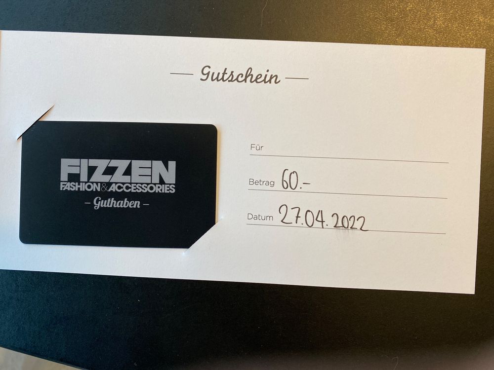 Gutschein Fizzen für CHF 60 (Neu (gemäss Beschreibung)) in Mörschwil für CHF 10 – mit Lieferung ...