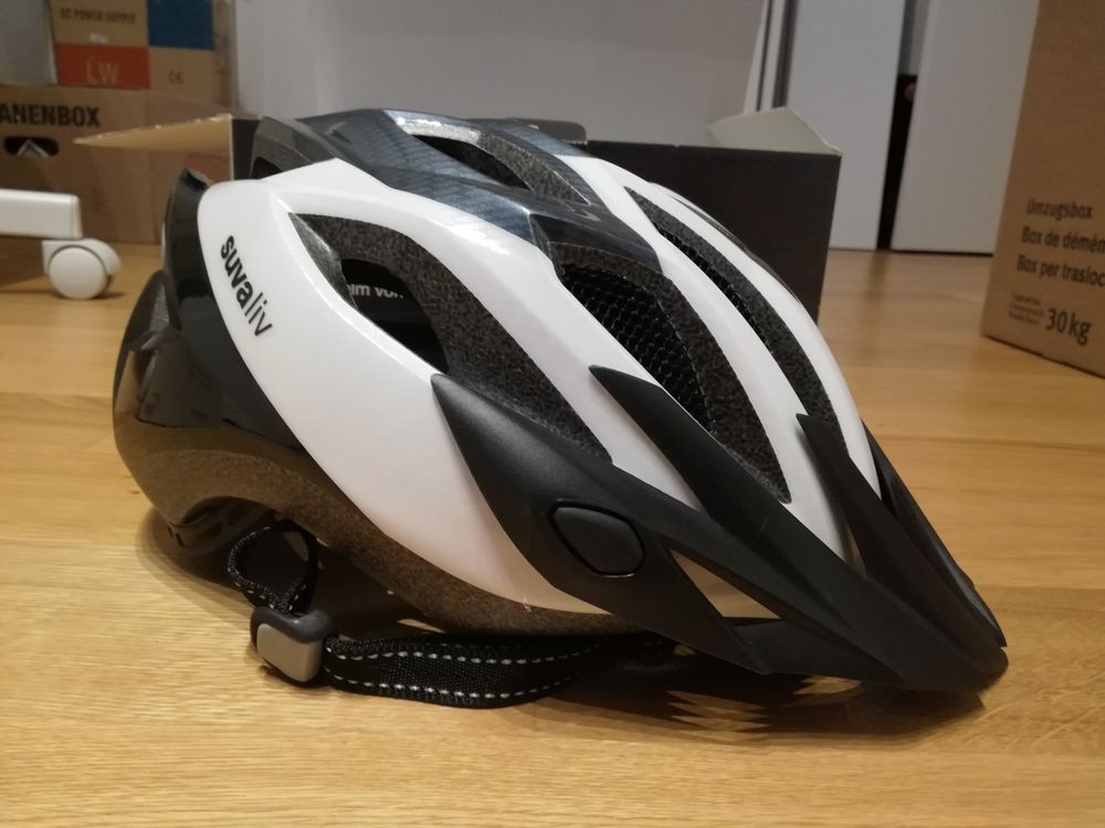 Velohelm SUVA "Volermo", anthrazit/weiss, Grösse: 60 - 64 cm (Gebraucht ...