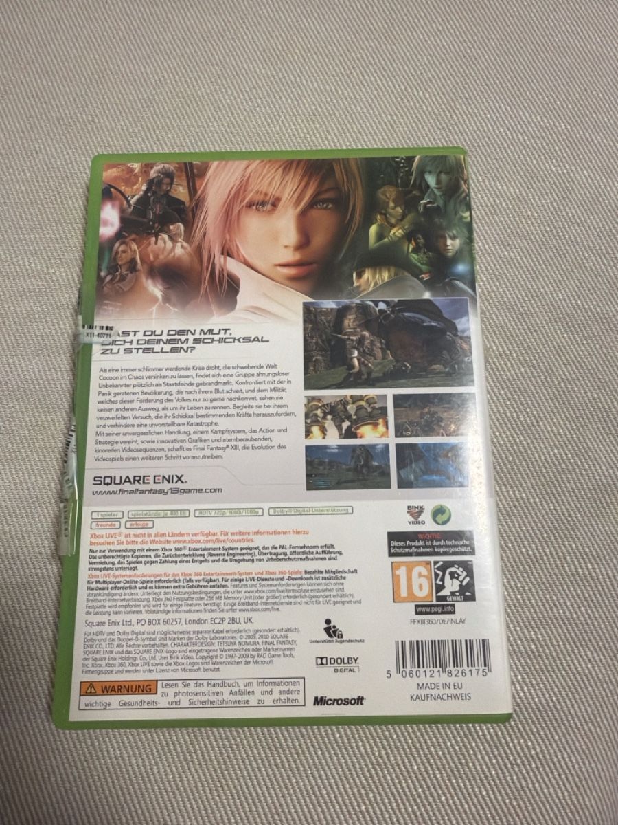 Final Fantasy XIII (13) - Xbox 360 - Top Zustand! (Gebraucht) in Mauren ...