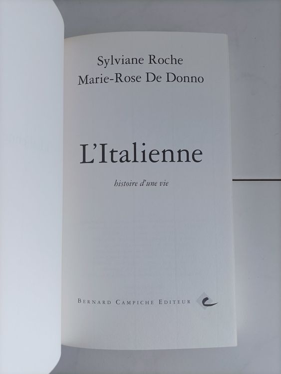 L'italienne / Sylviane Roche - Marie-Rose de Donno / Bernard (D ...