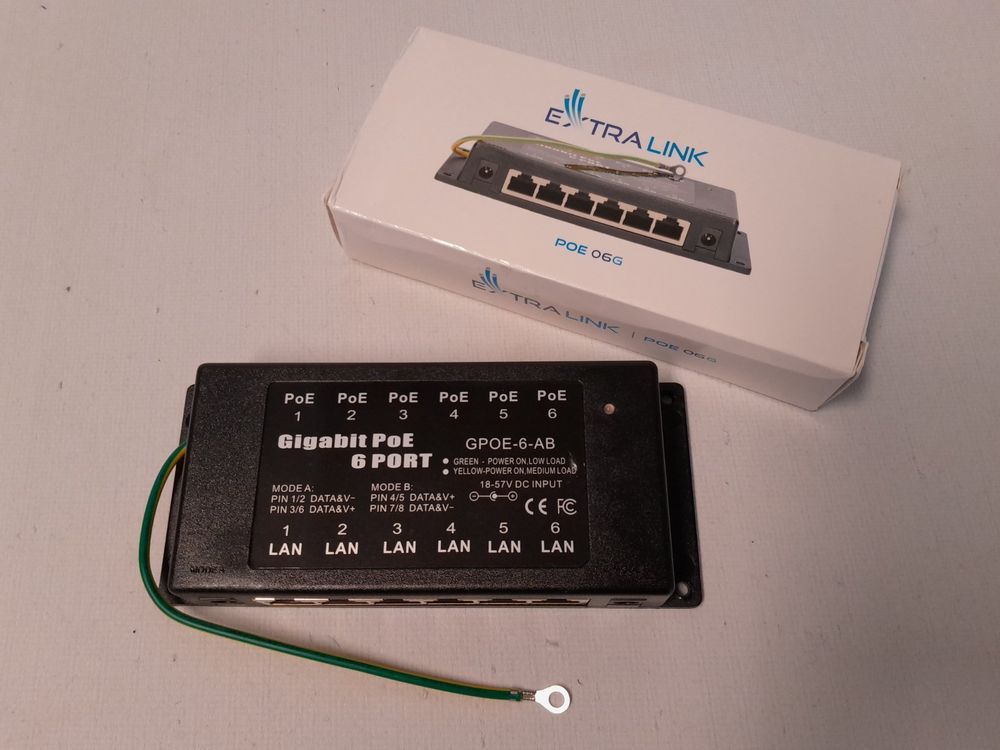 EXTRALINK Switch POE INJECTOR 6 PORT GIGABIT (Neu (gemäss Beschreibung ...