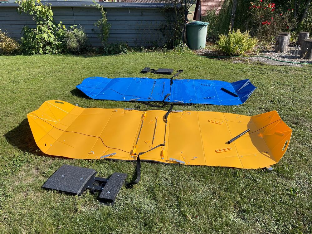 Neues PVC Faltkayak - blau, inkl. Paddel und Lifeweste | Kaufen auf Ricardo