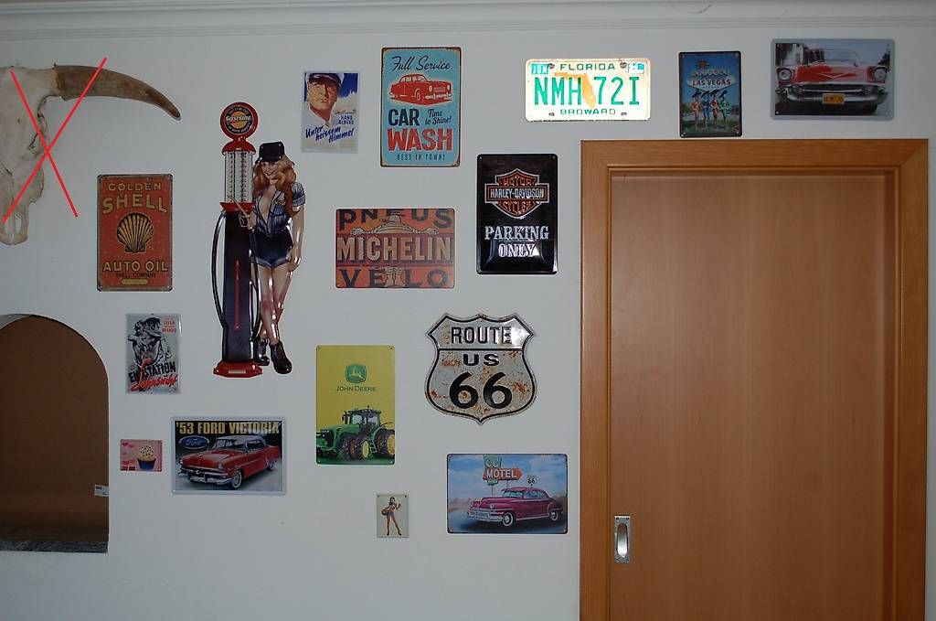 Rockabilly Elvis Harley Pin Up USA Bar Route 66 Schilder Set (Gebraucht ...