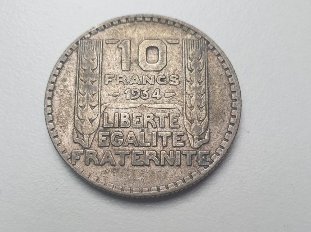 🇫🇷 France 10 Francs 1934 Silver 10g .680 Turin (D'occasion) à Pully pour CHF 7.5 – avec ...