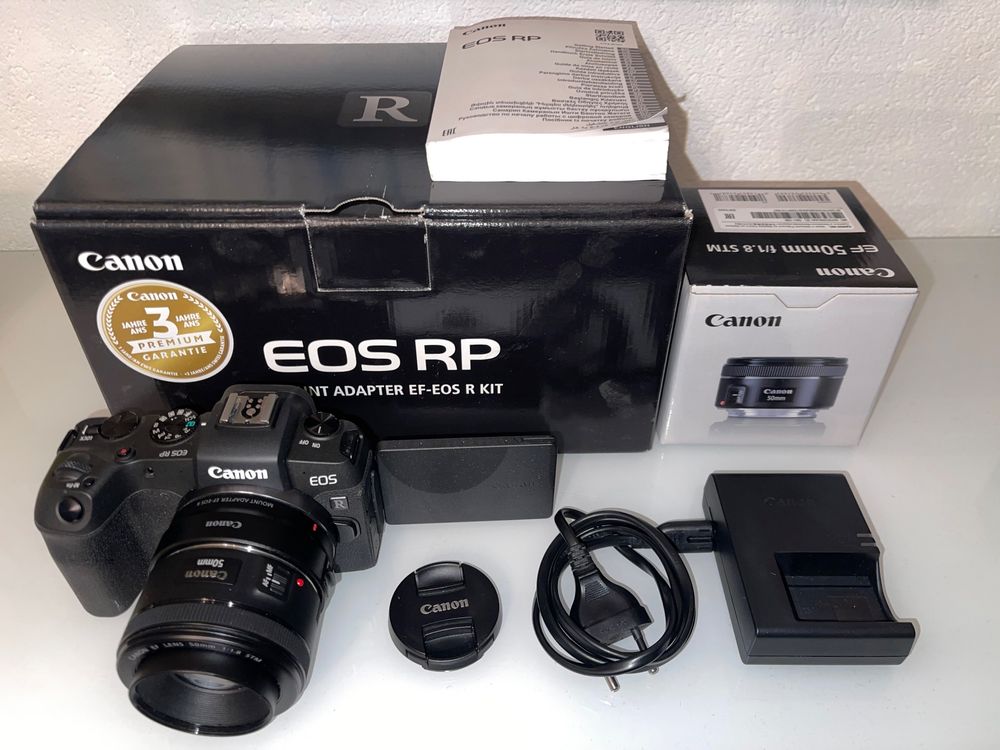 Canon EOS RP mit EF- EOS R Adapter und 50mm Objektiv (Gebraucht) in ...