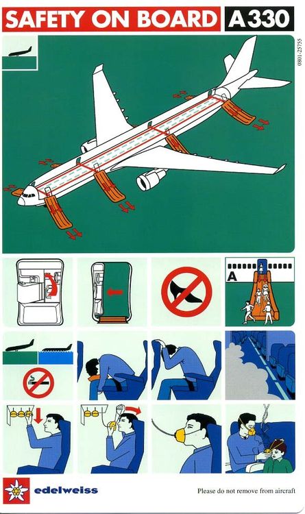 Safety Card Edelweiss Airbus A330 (Gebraucht) in Volketswil für CHF 4.9 ...