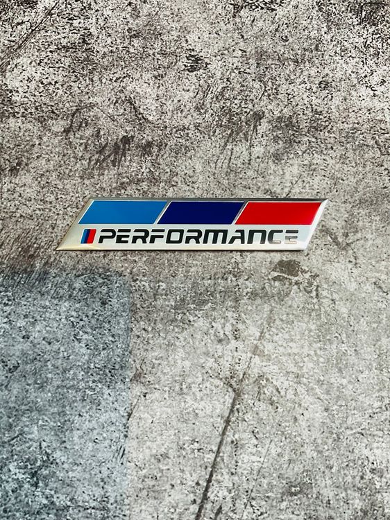 BMW Performance Aluminium Emblem Schriftzug Logo NEU Silber | Kaufen ...