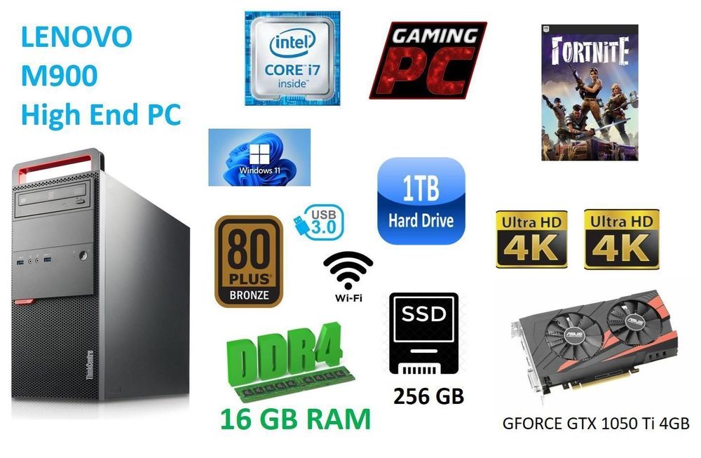 FORTNITE GTA Gaming PC Lenovo M900 i7 (Gebraucht) in Meggen für CHF 495 ...