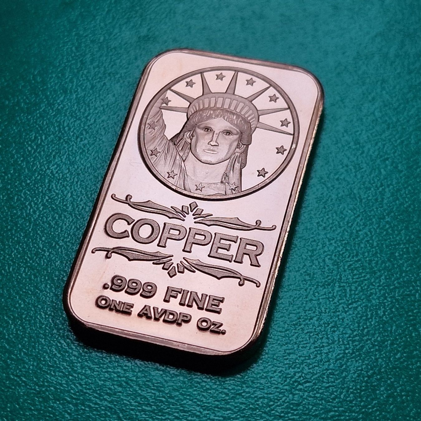 1 Oz .999 Copper bar, lingot, Statue Of Liberty (Gebraucht) in Bouveret ...