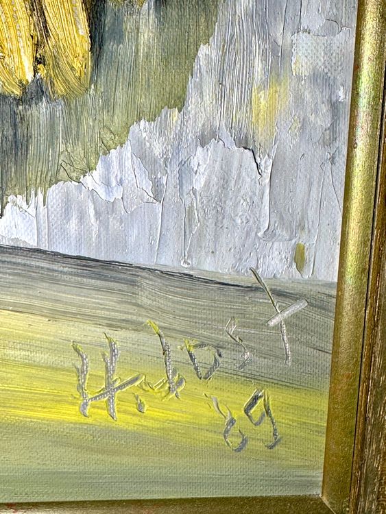 H. JOST Peinture huile toile texturée au couteau à palette | Kaufen auf Ricardo