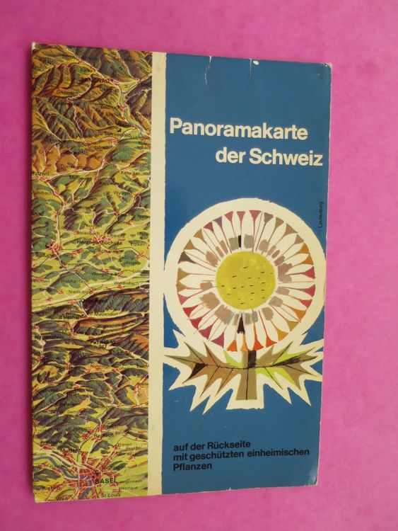 Panoramakarte der Schweiz & geschützte Pflanzen | Acheter sur Ricardo
