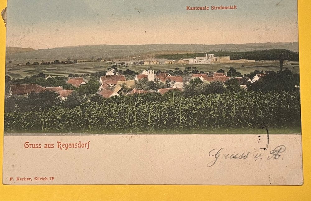 Alte Ansichtskarte Regensdorf Zürich, Kant. Strafanstalt 02 (Gebraucht ...