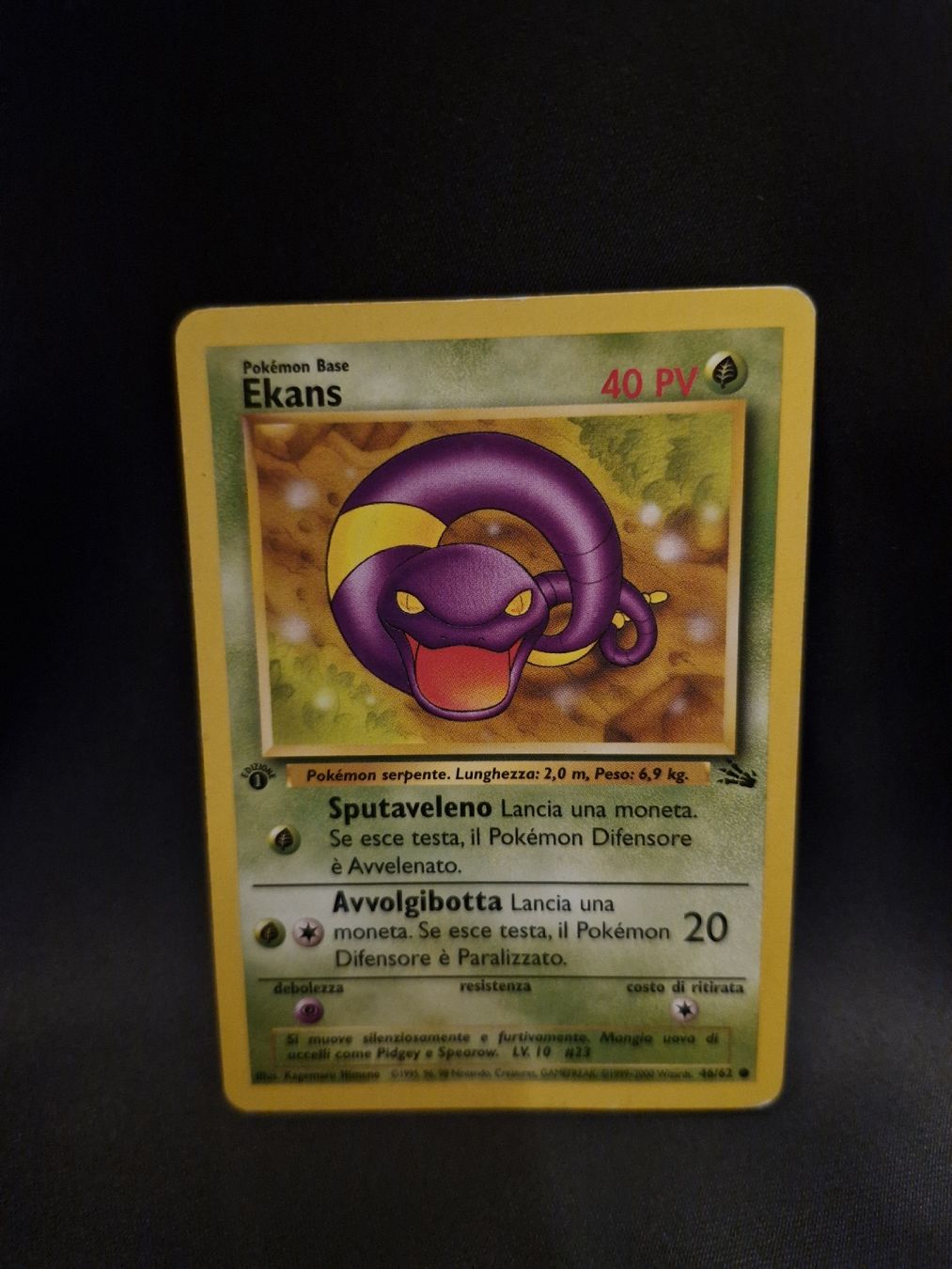 Ekans Pokemon Karte 46/62 - 1. Edition - Fossil 1999 (Gebraucht) in ...