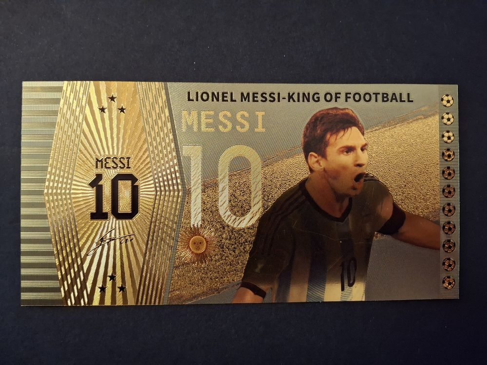 Banknote (Goldfolie) - Lionel Messi King of Football (Neu (gemäss ...