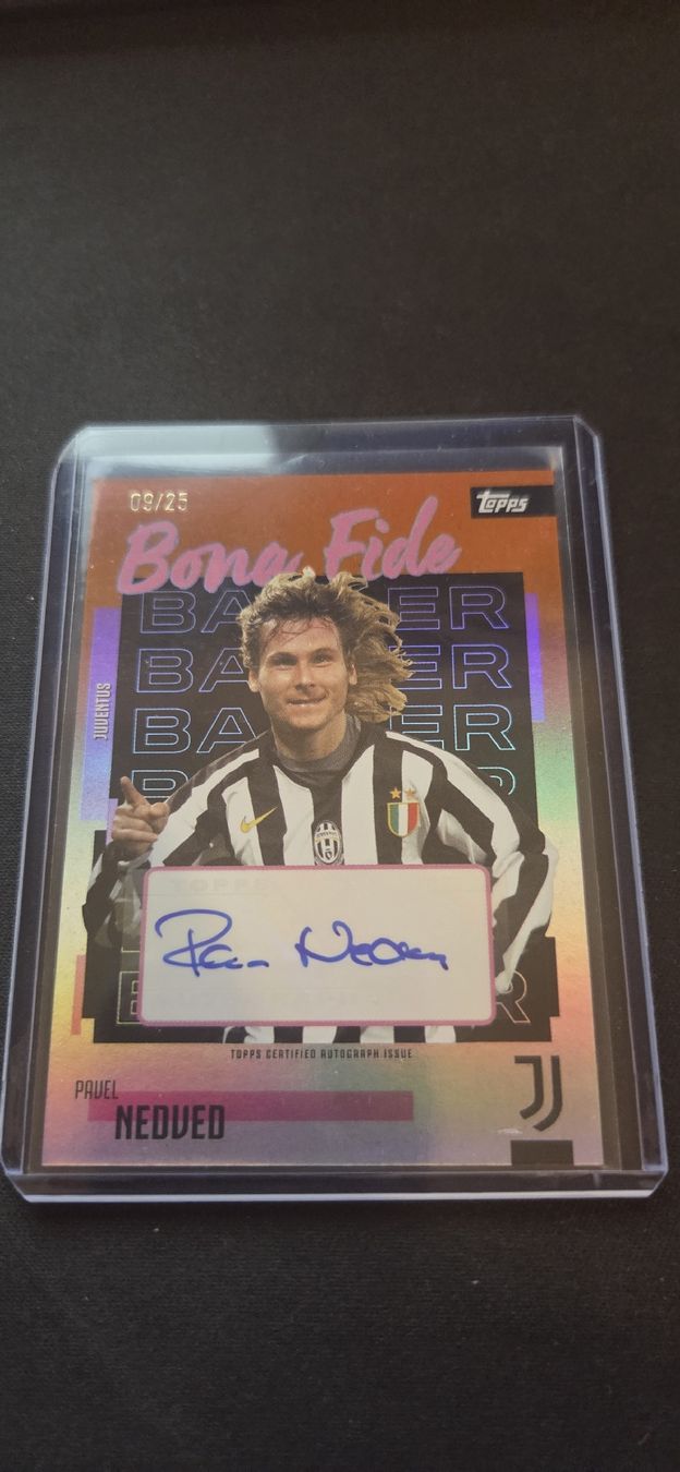 Topps pavel nedved juventus autogramm/25 Bona fide baller (Neu (gemäss ...