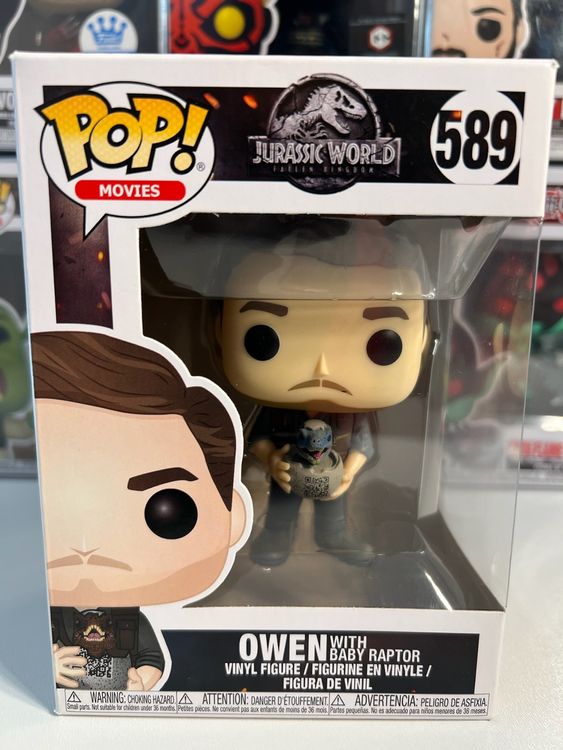 Funko POP! Jurassic World 2 Owen with Baby Raptor Limitée (Neu und ...