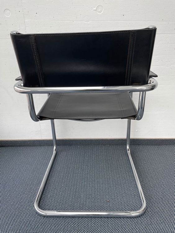 Freischwinger Designklassiker schwarzes Leder und Chromstahl (Gebraucht) in Zürich für CHF 120 ...