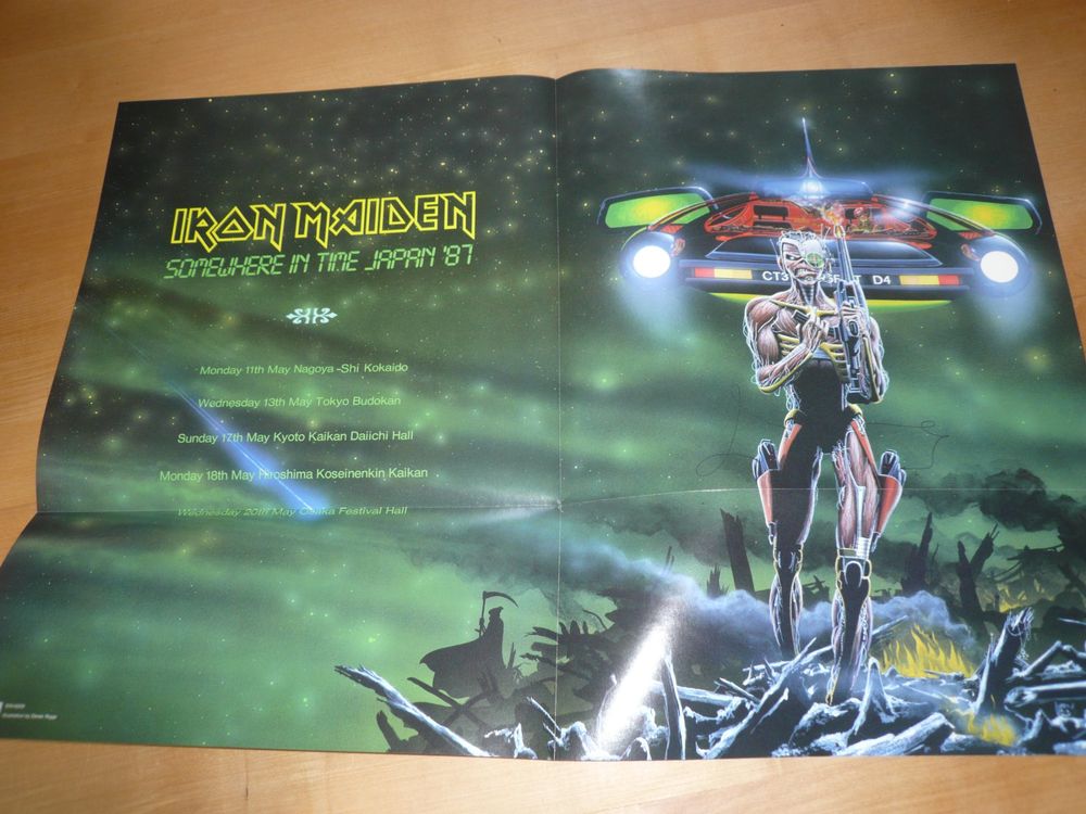 IRON MAIDEN Stranger In A Strange Land - ETCHED - JAPAN 1989 (Neu und ...