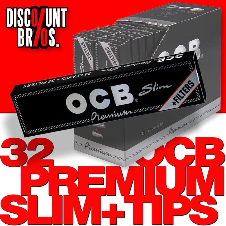 32× OCB PREMIUM Slim + Filter Papers (Neu und originalverpackt) in ...