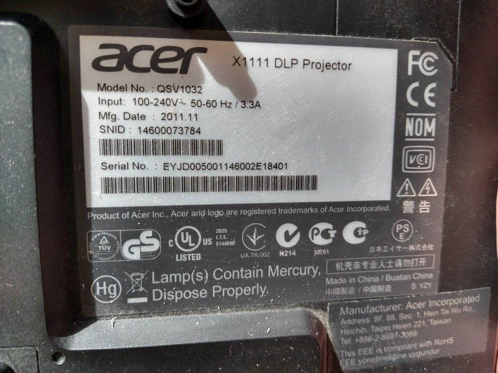 Acer Beamer X1111 | Kaufen auf Ricardo