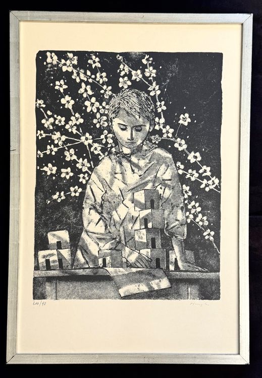 Max Hunziker (1901–1976) – signierte Lithographie 200/98 (Gebraucht) in ...